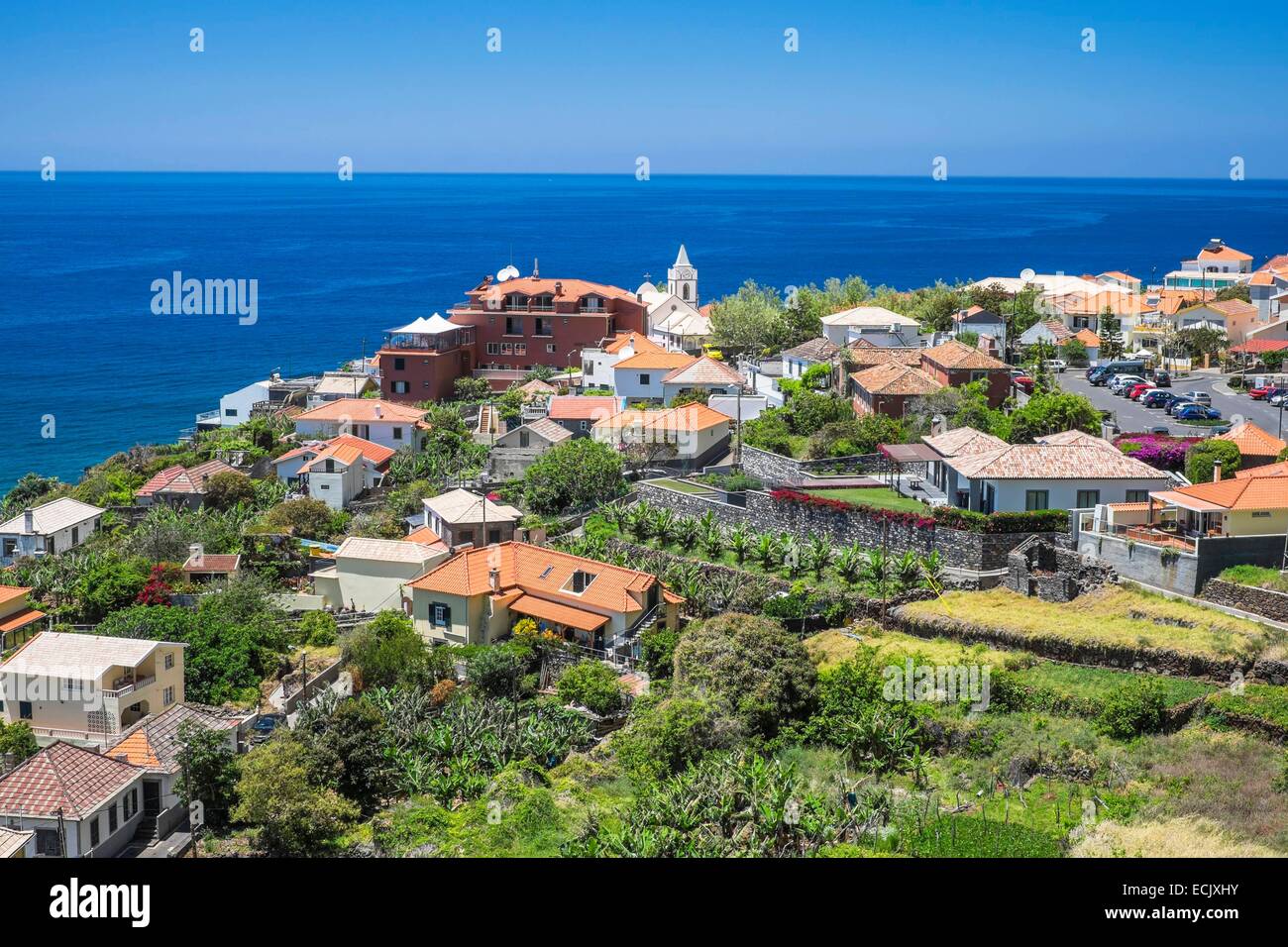 Portugal, Madeira Insel, Jardim Do Mar, ein malerisches Dorf am Meer ...