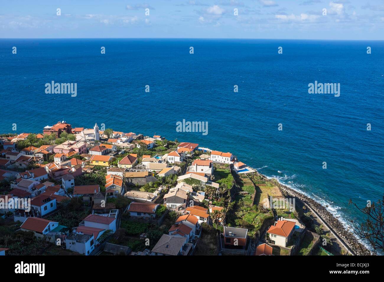 Portugal, Madeira Insel, Jardim Do Mar, ein malerisches Dorf am Meer ...