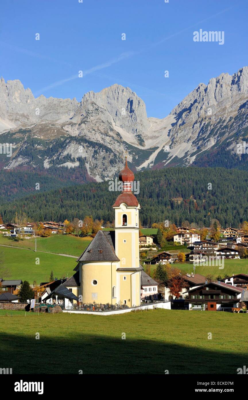 Österreich, Tirol, Going bin Wilder Kaiser, Alpine Landschaft und ...