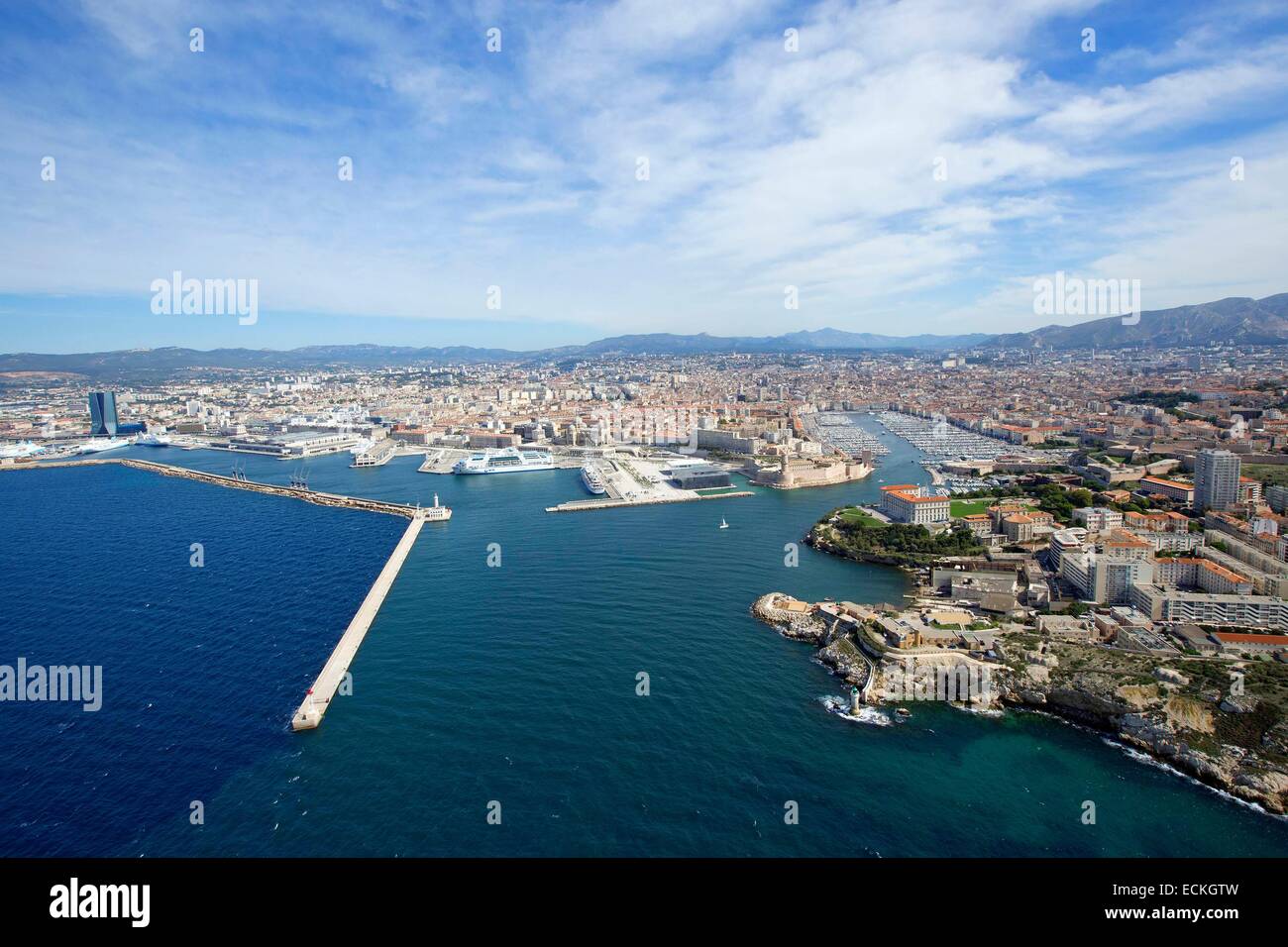 Frankreich, Bouches du Rhone, Marseille, Grand Port Maritime, das Digue ...