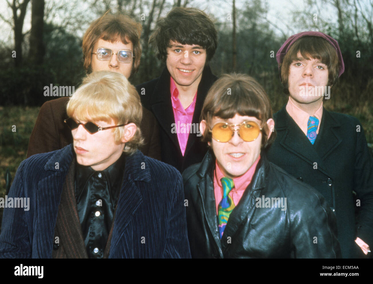 DIE MOVE UK-Popgruppe im Jahr 1967. Im Uhrzeigersinn von oben links ...