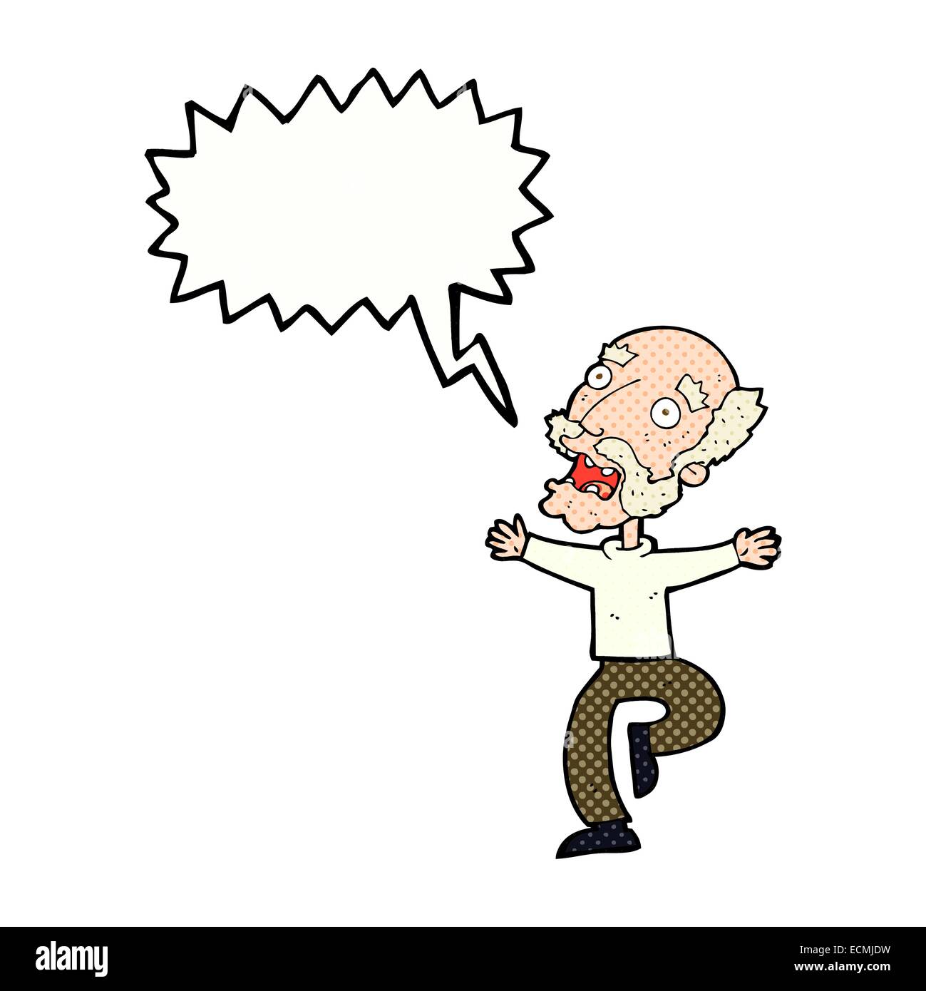 Cartoon Alter Mann mit einem Schreck mit Sprechblase Stock-Vektorgrafik ... Cartoon Alter Mann mit einem Schreck mit Sprechblase Stock-Vektorgrafik ...
