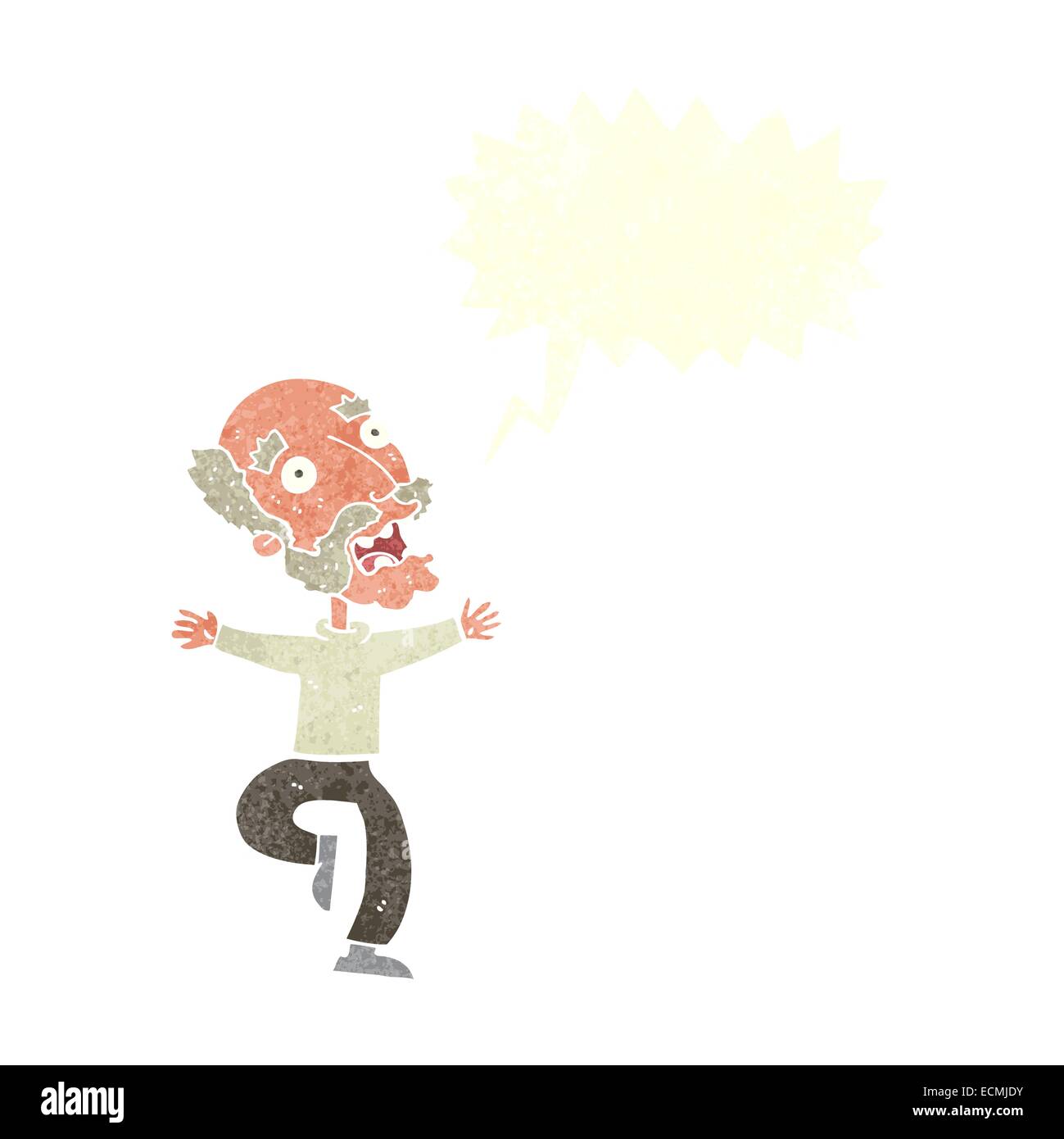 Cartoon Alter Mann mit einem Schreck mit Sprechblase Stock-Vektorgrafik ... Cartoon Alter Mann mit einem Schreck mit Sprechblase Stock-Vektorgrafik ...