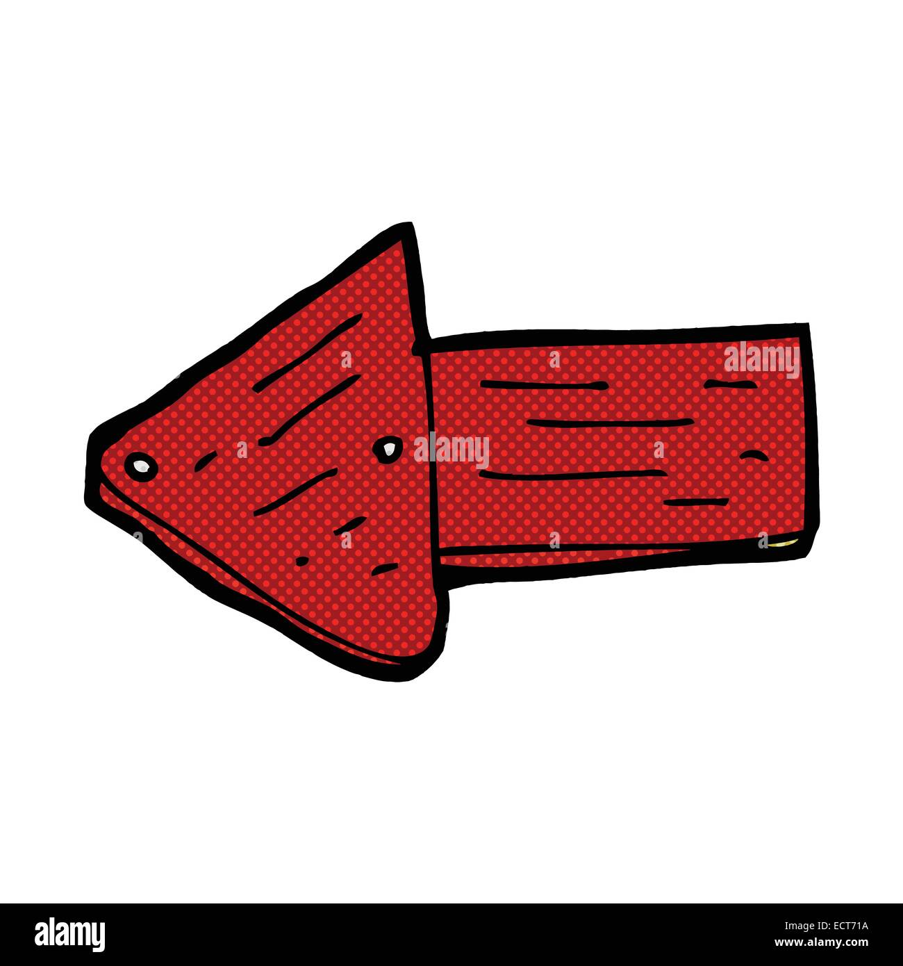 Retro Comic-Stil cartoon zeigenden Pfeil-symbol Stock-Vektorgrafik - Alamy