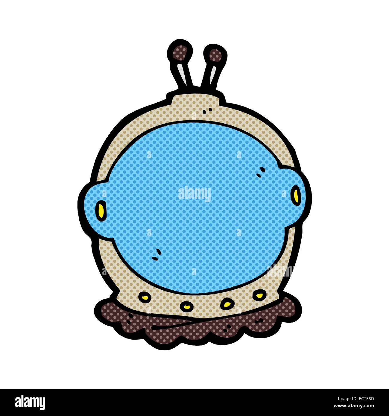 Retro Comic Buch Style Cartoon Astronaut Helm Stock-Vektorgrafik - Alamy