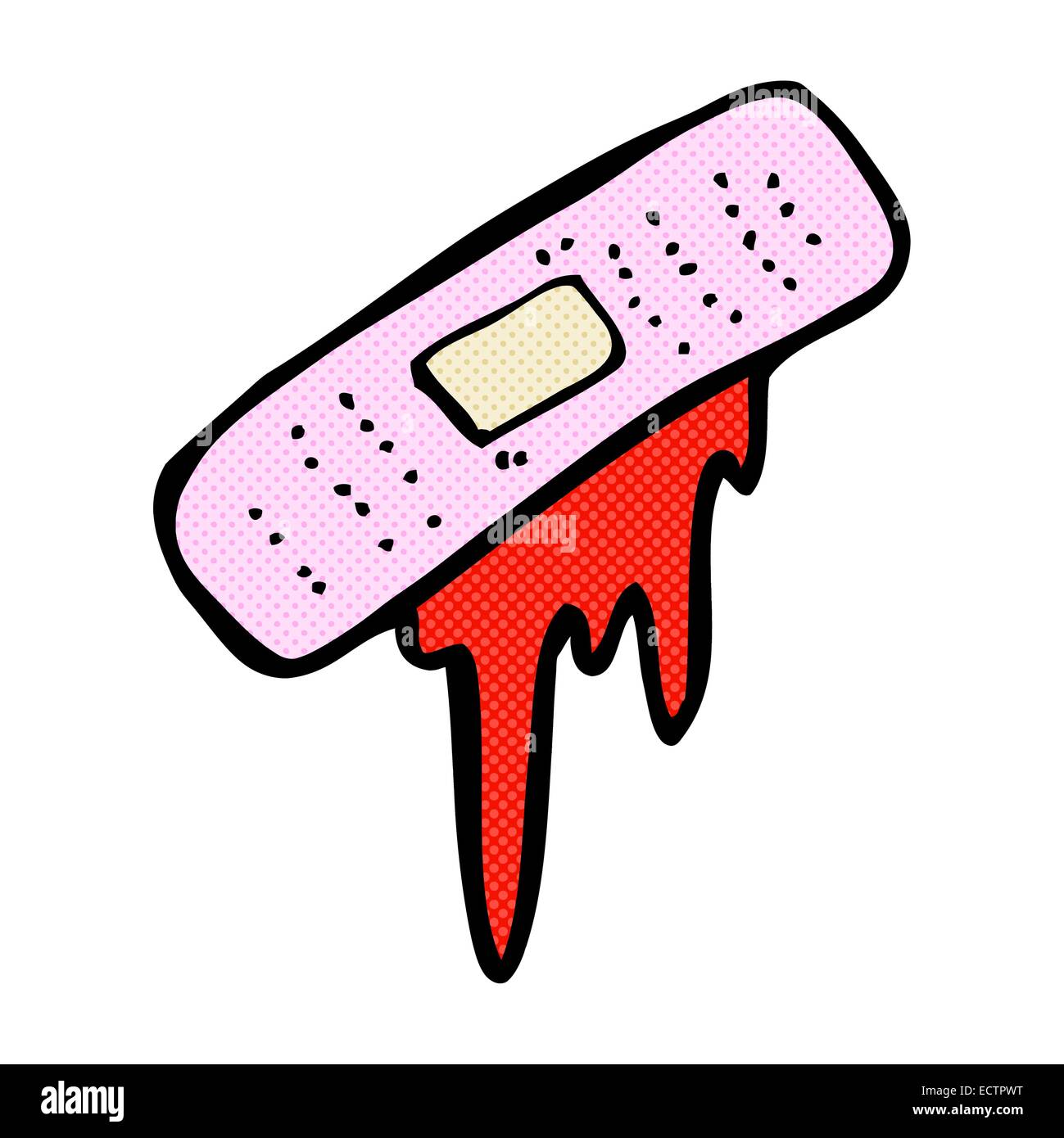 Retro Comic-Stil cartoon blutigen Putz Stock-Vektorgrafik - Alamy