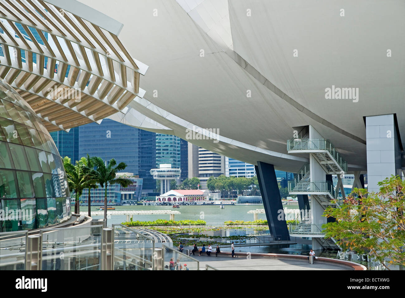 ArtScience Museum, eine der Attraktionen im Marina Bay Sands, ein ...