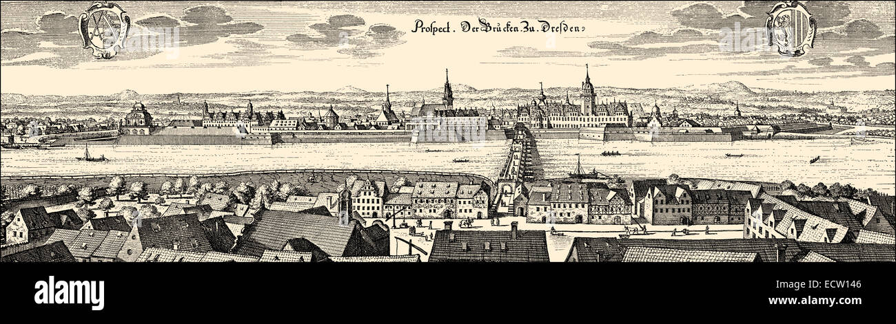 Historische Stadtbild, Dresden, Sachsen, Deutschland, Europa, 17 ...