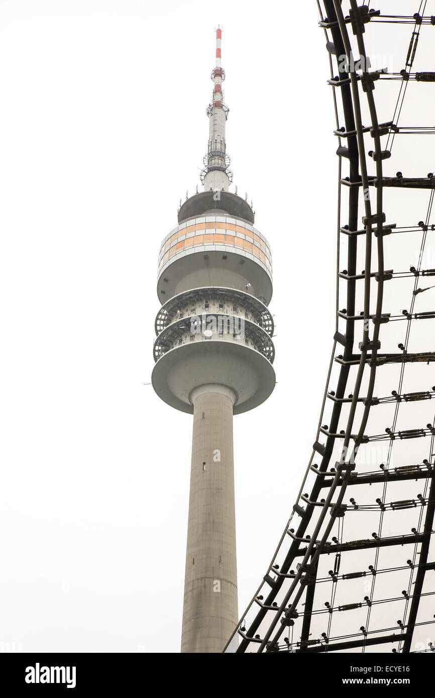 München Olympia tower Olympiapark Olympiaturm Deutschland Europa ...