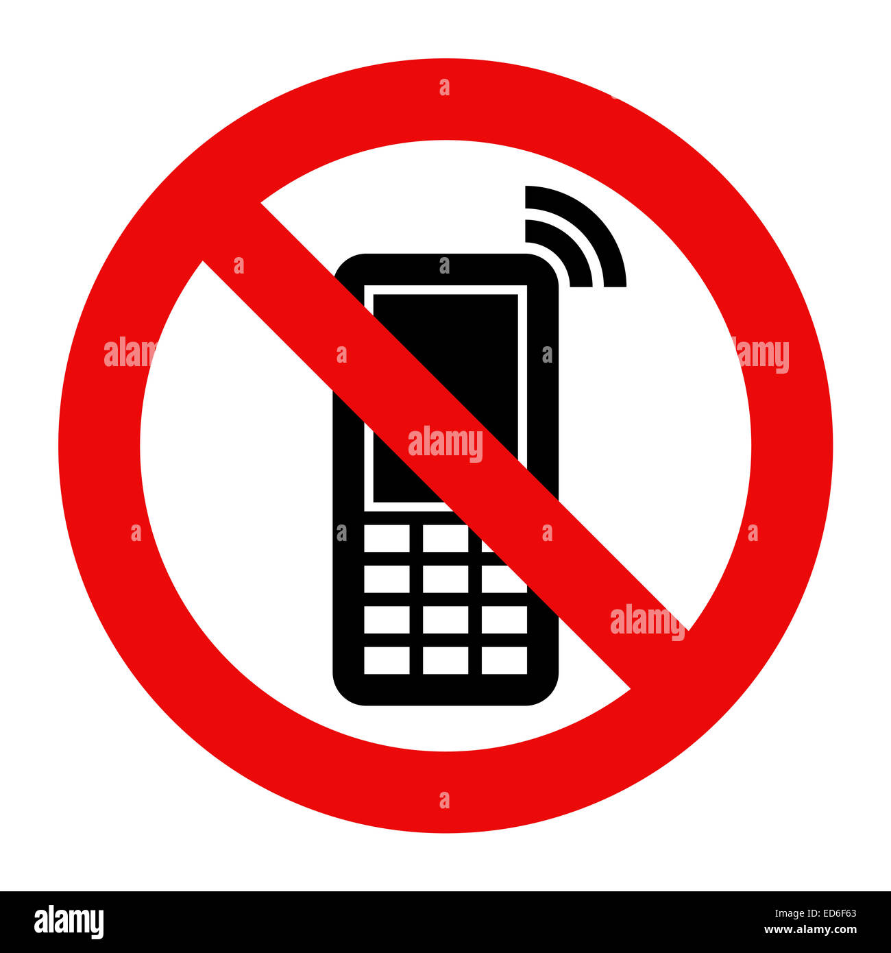 Handy verboten. Kein Handy-Zeichen isoliert auf weißem Hintergrund ... Handy verboten. Kein Handy-Zeichen isoliert auf weißem Hintergrund ...
