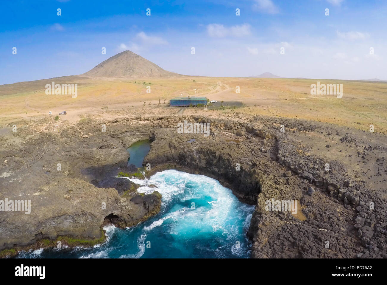 Luftaufnahme von Buracona in Sal Insel Kap Verde - Cabo Verde ...