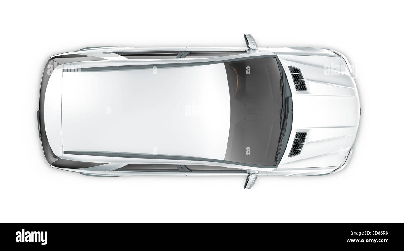 White car top view isolated -Fotos und -Bildmaterial in hoher Auflösung ...