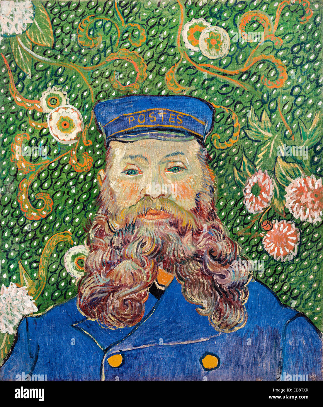 Vincent Van Gogh, Porträt von Postman Joseph Roulin. 1889. Post ...