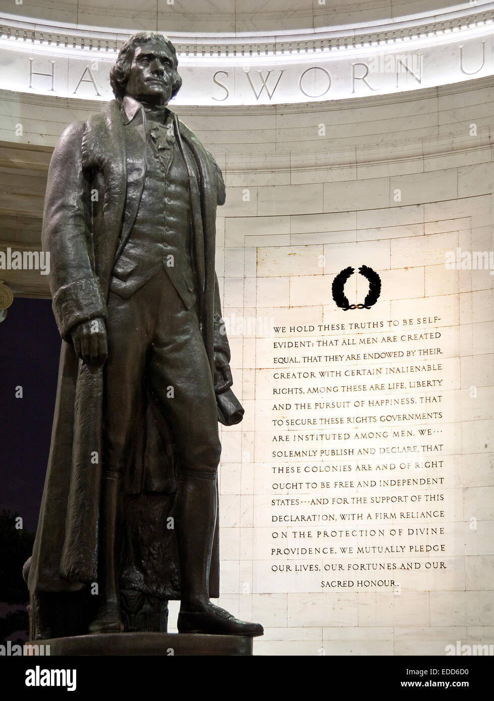 Im Inneren der Thomas Jefferson Denkmal, WASHINGTON, DC mit der ...