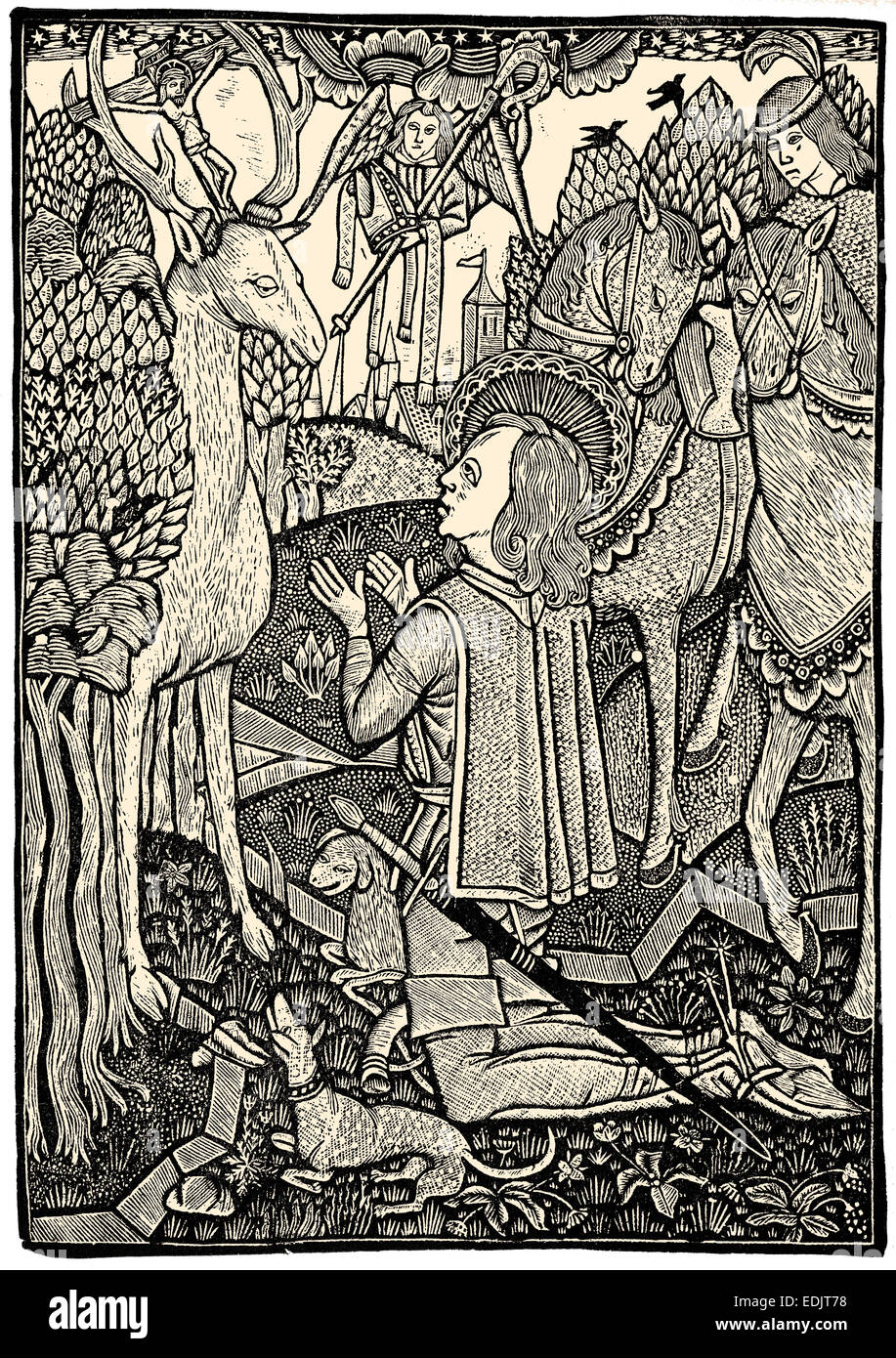 Die vision des heiligen hubertus -Fotos und -Bildmaterial in hoher ...