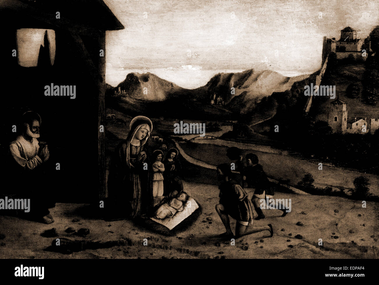 Die hirten kommen, um maria zu sehen -Fotos und -Bildmaterial in hoher Auflösung – Alamy