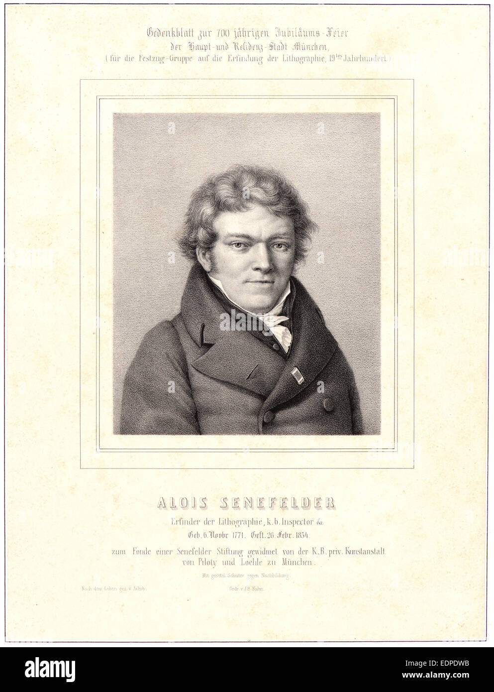 Alois senefelder -Fotos und -Bildmaterial in hoher Auflösung – Alamy
