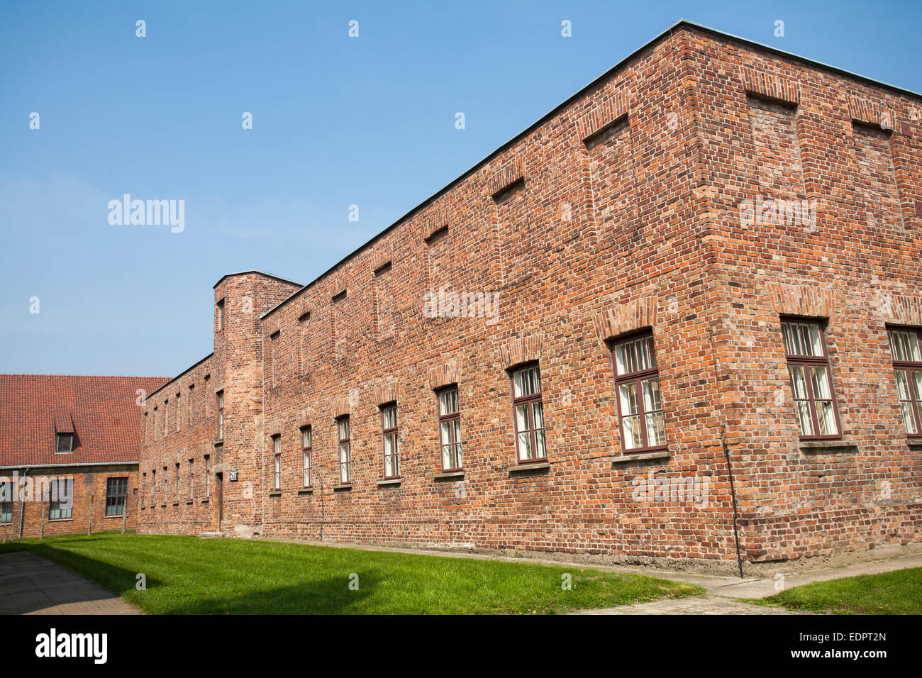 Block 26 im KZ Auschwitz, Auschwitz, Polen Stockfotografie - Alamy