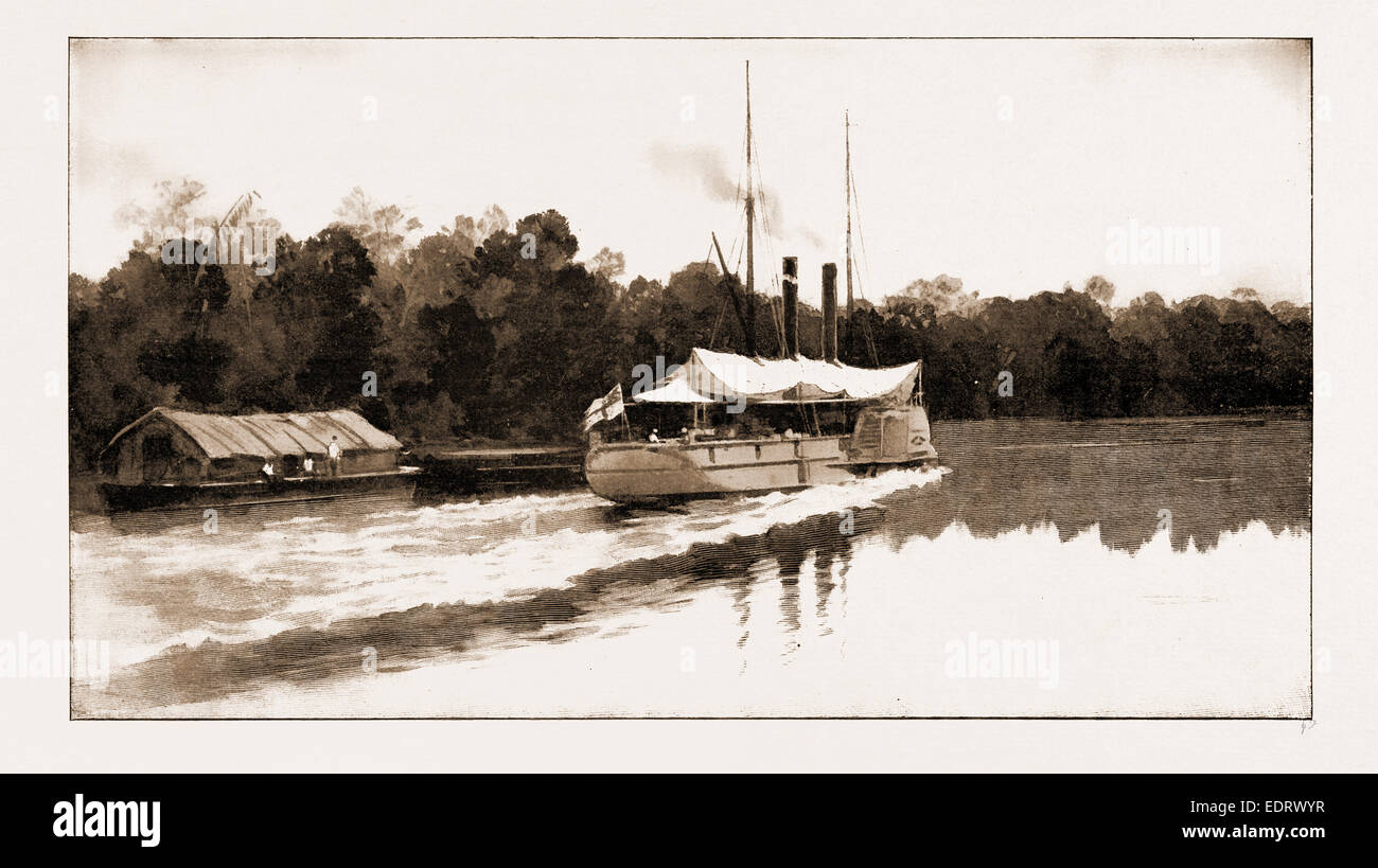 DIE BENIN STRAFENDE EXPEDITION: EIN FLUSS-SZENE AUF DEM WEG ZUR ...