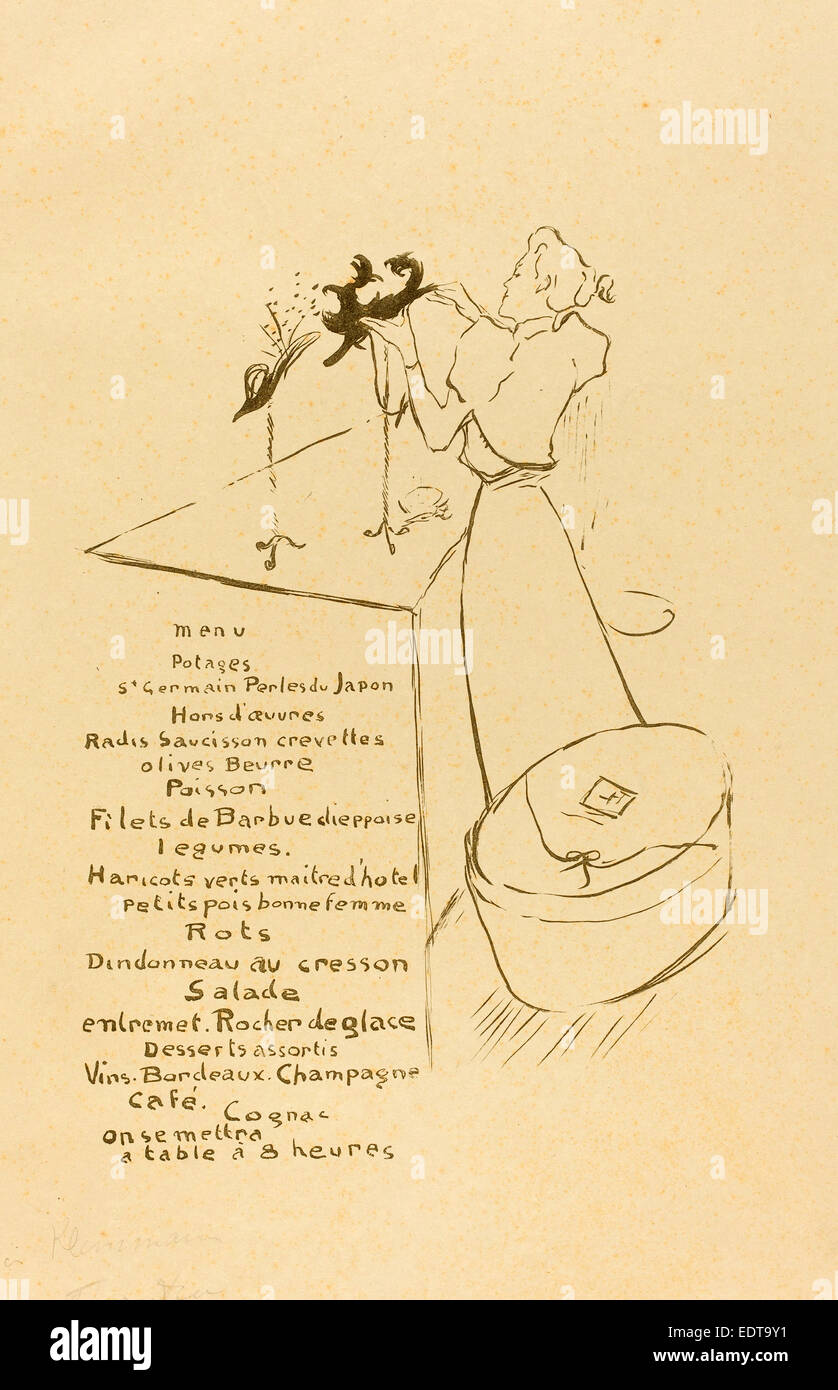 Henri de Toulouse-Lautrec (French, 1864-1901), die Modistin (La Modiste ...