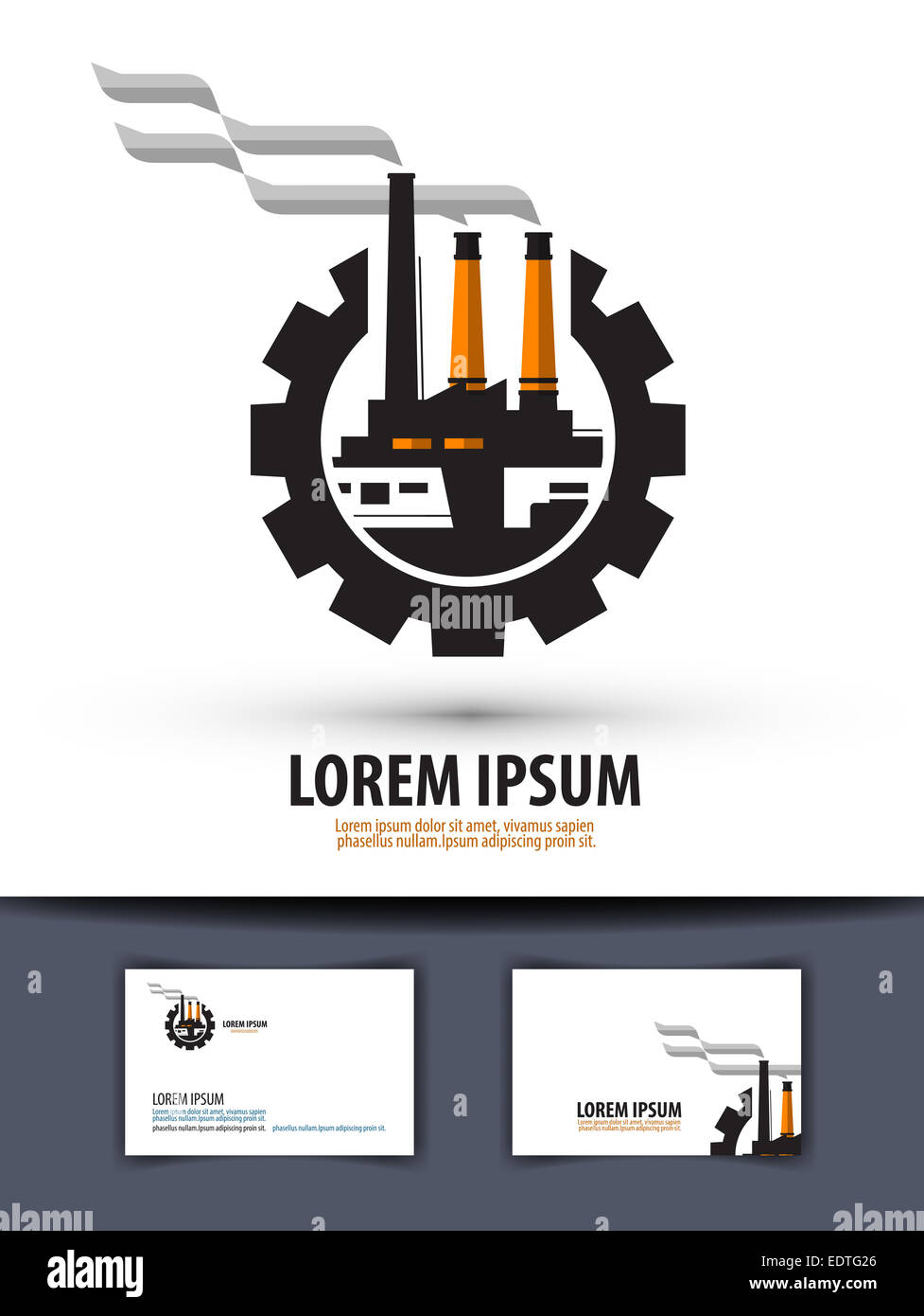 Fabrik, Werk. Logo, Symbol, Zeichen, Wahrzeichen, Vorlage, Visitenkarte ...