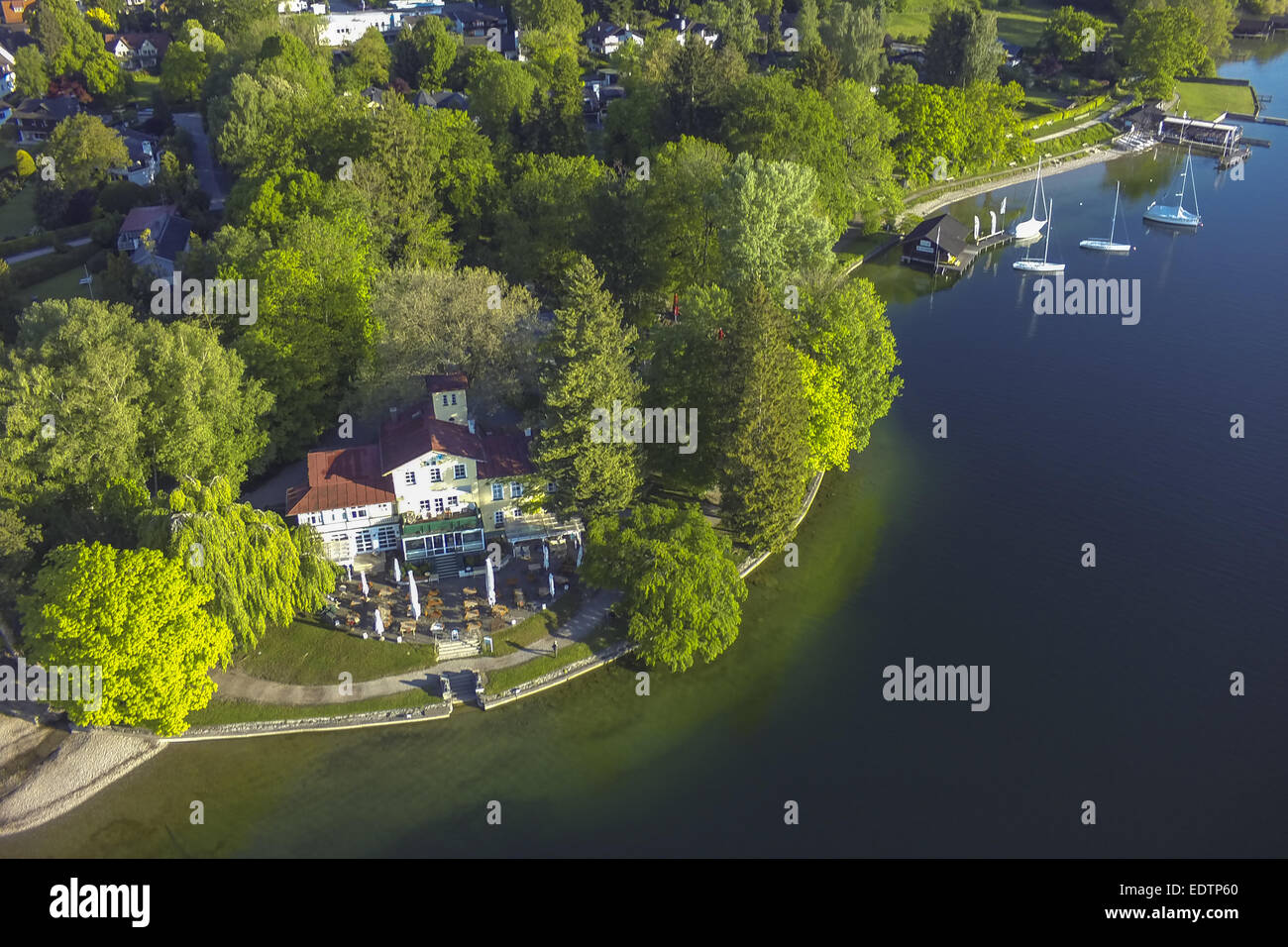 Blick Auf den Starnberger See, Bayern, Oberbayern, Deutschland, Ansicht ...