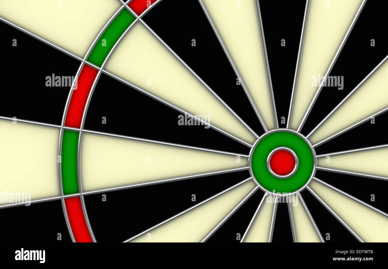 3d Rendering der Dartscheibe hautnah Stockfotografie - Alamy