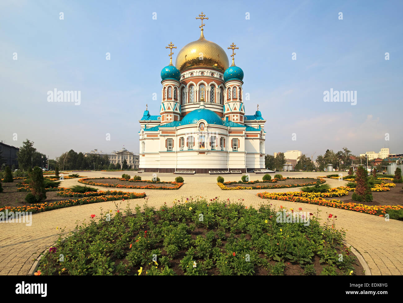 Uspenski-Kathedrale. Omsk. Russland Stockfotografie - Alamy