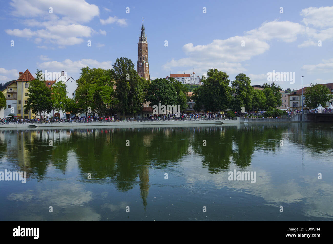 Old Town Of Landshut At Isar River Stockfotos und -bilder Kaufen - Alamy