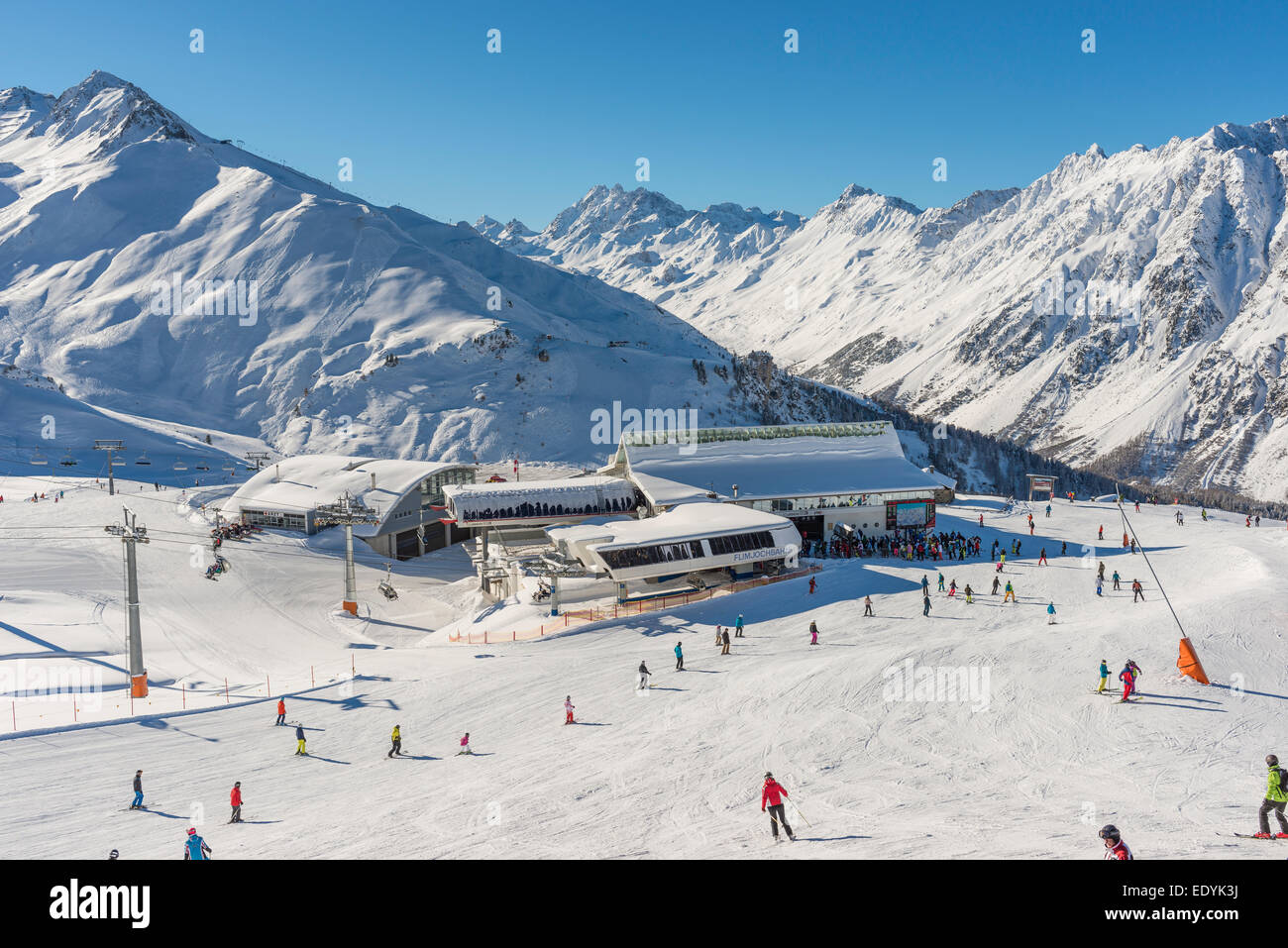Flimjochbahn und Idjochbahn, Wintersportregion Silvretta Arena Ischgl ...