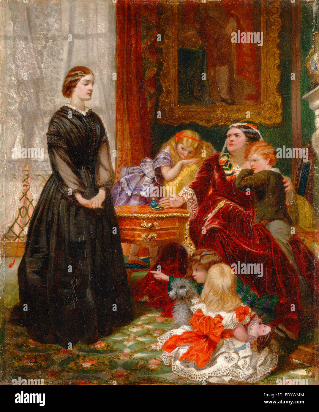 Die Gouvernante, Emily Mary Osborn, 1834-1925, Brite/Britin ...