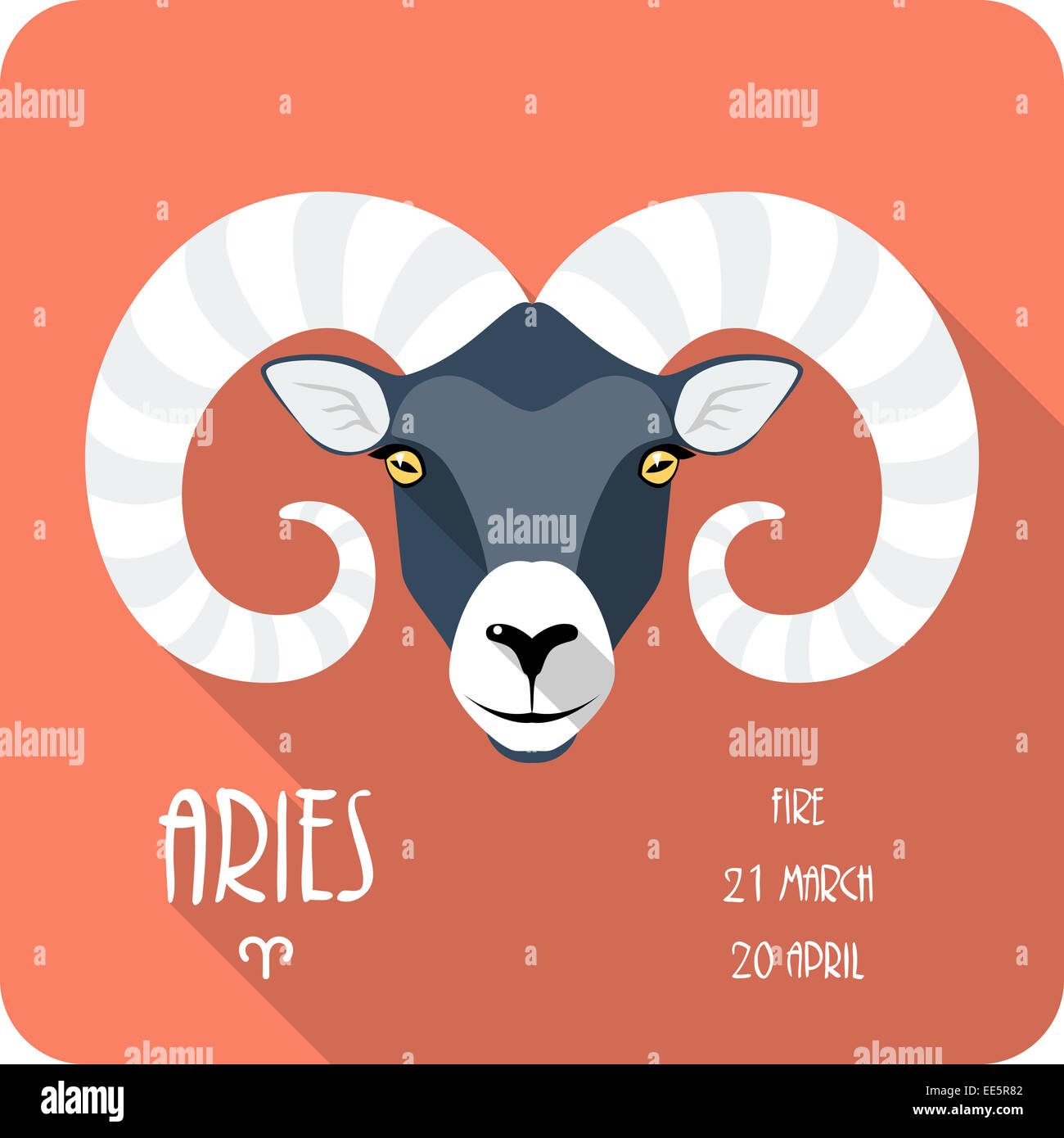 Cartoon sign zodiac aries vector -Fotos und -Bildmaterial in hoher Auflösung – Alamy