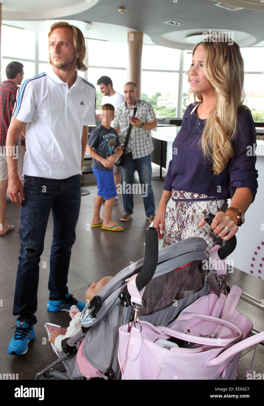 FC Barcelona Fußball-Spieler und die kroatischen Vertreter Ivan Rakitic ...