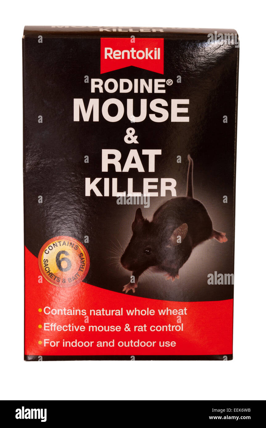 Rentokil Rodine Maus und Ratte Killer Nagetier Gift Box Stockfotografie ...