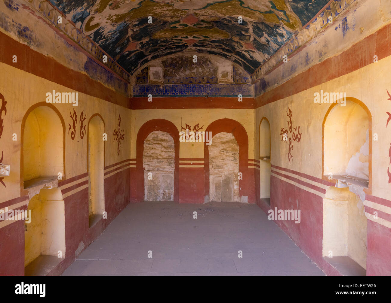 Osmanische gemalte Verzierungen In einem Diwan In der Zitadelle von ...