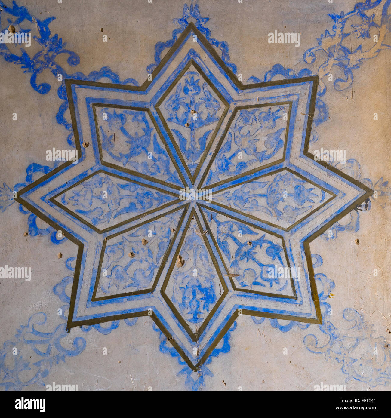 Osmanische malte Stern In einem Diwan In der Zitadelle von Erbil ...