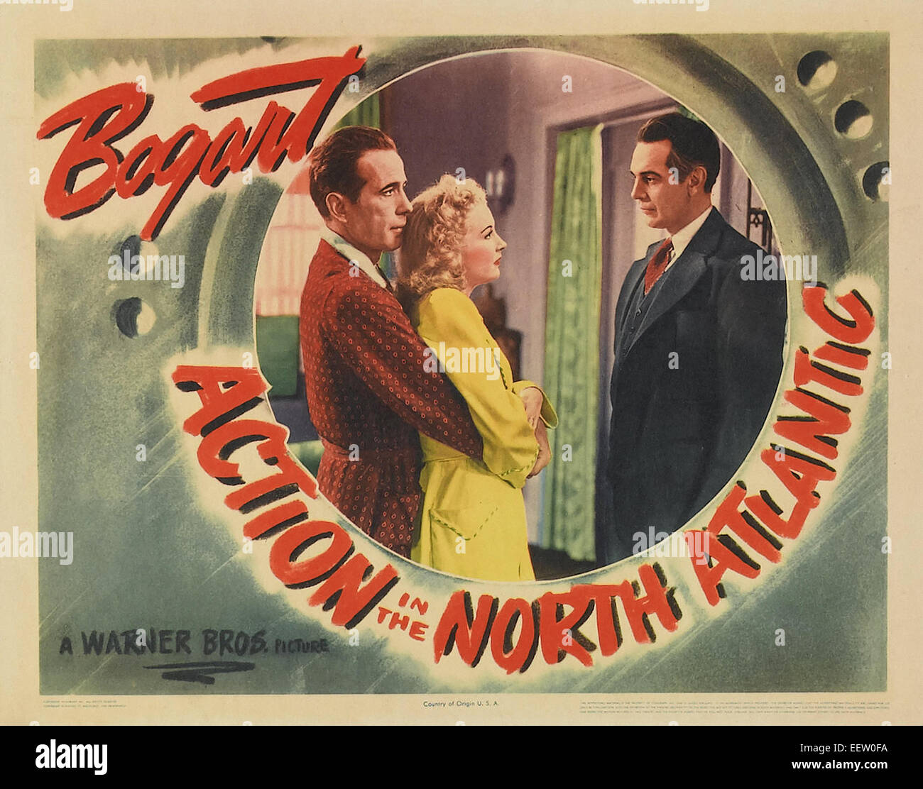 Action in the north atlantic movie poster display -Fotos und ...
