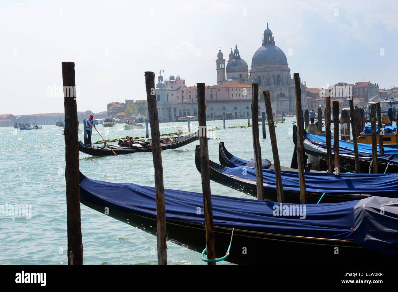 Gondeln auf dem Canal Grande, Venedig Italien Stockfotografie - Alamy