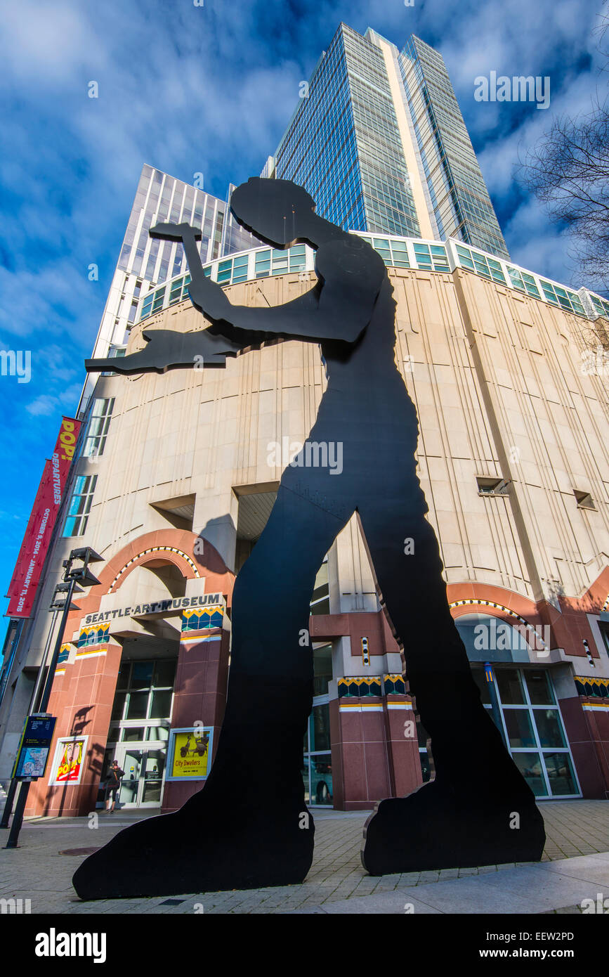 Der Hammering Man ist eine Skulptur von Jonathan Borofsk entworfen und ...