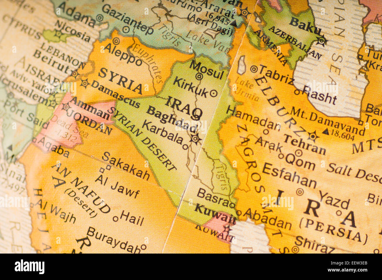 Iran irak karte -Fotos und -Bildmaterial in hoher Auflösung – Alamy