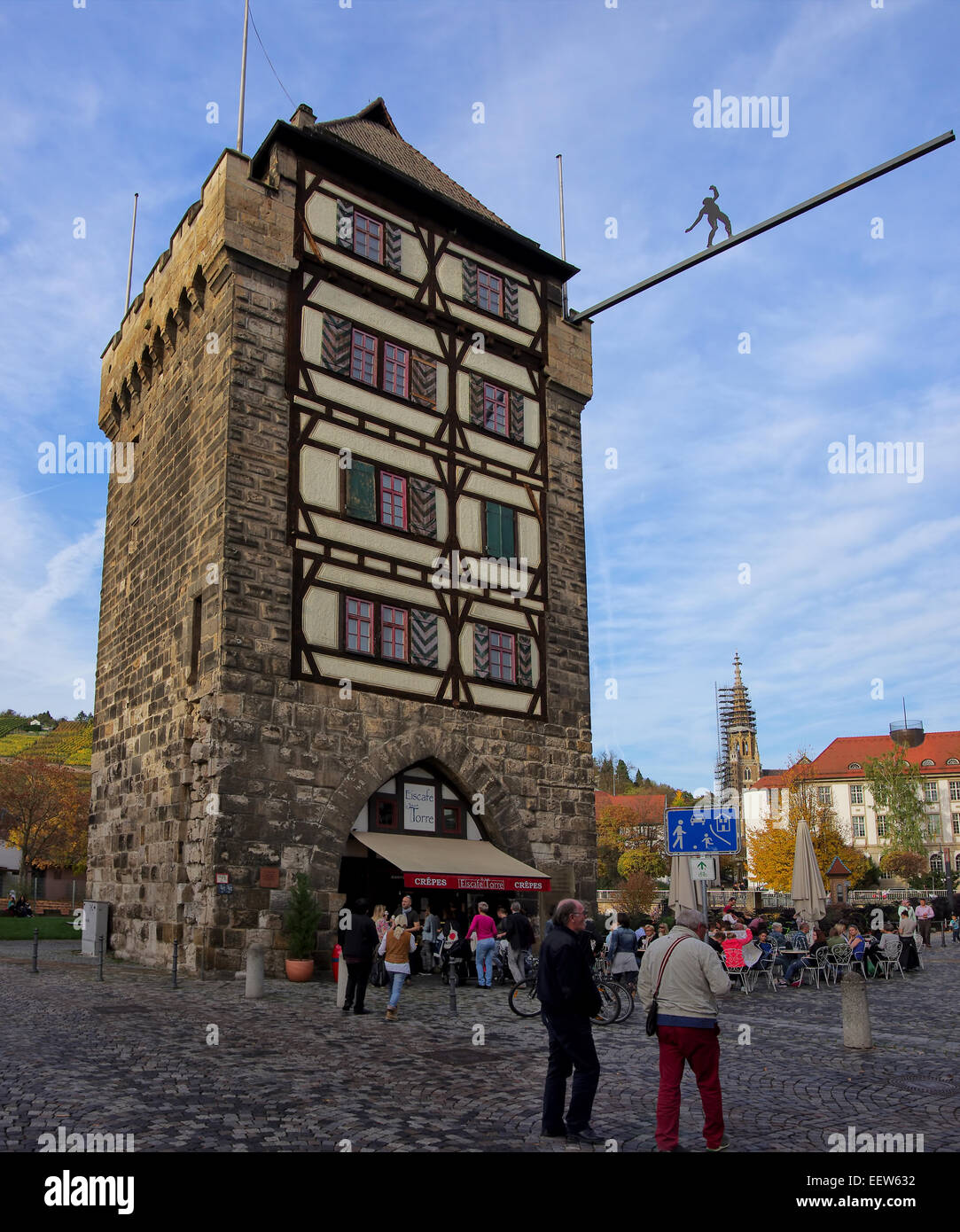 Historischen Stadttor und Turm, Esslingen bei Stuttgart Stockfotografie ...