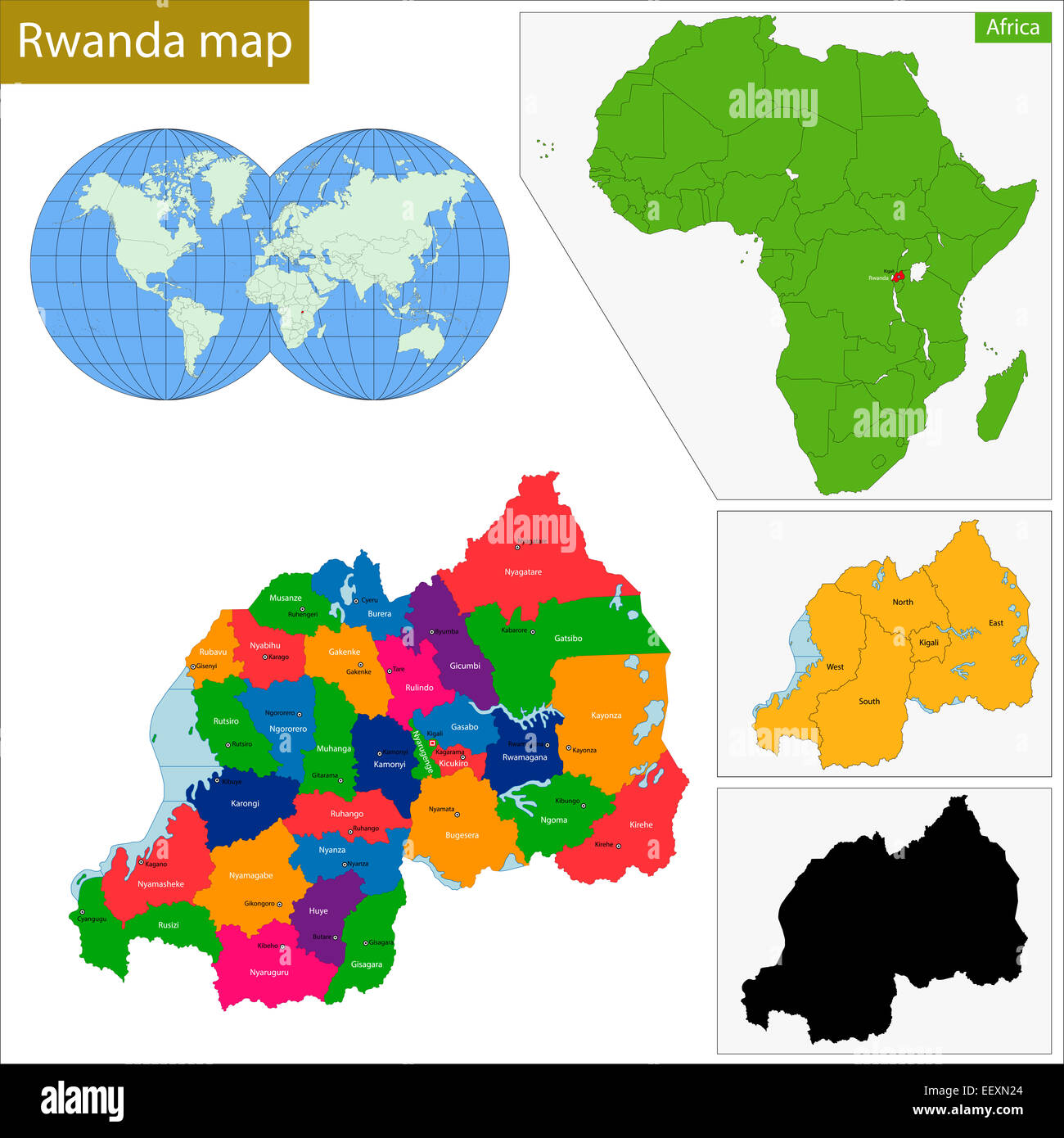 Rwanda map -Fotos und -Bildmaterial in hoher Auflösung – Alamy