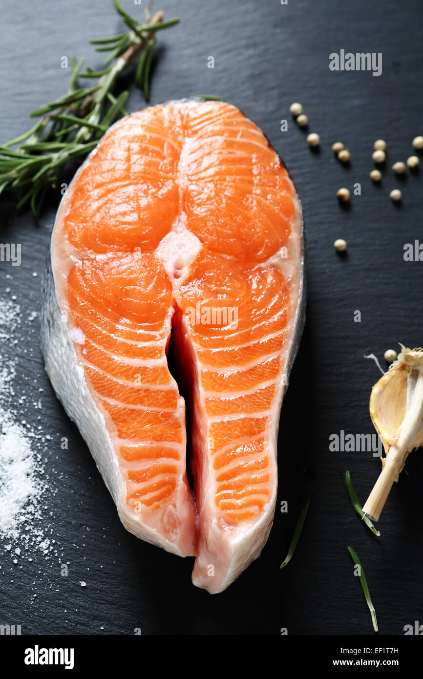 Roter Fisch Steak, Essen Stockfotografie - Alamy