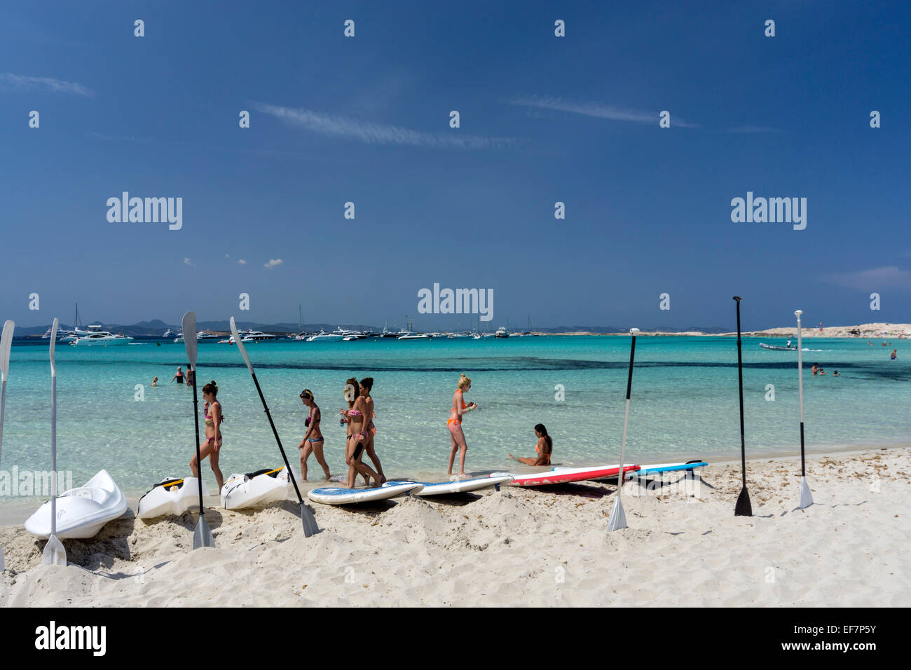 Playa de Ses Illetes Strand, Formentera, Balearen, Spanien ...