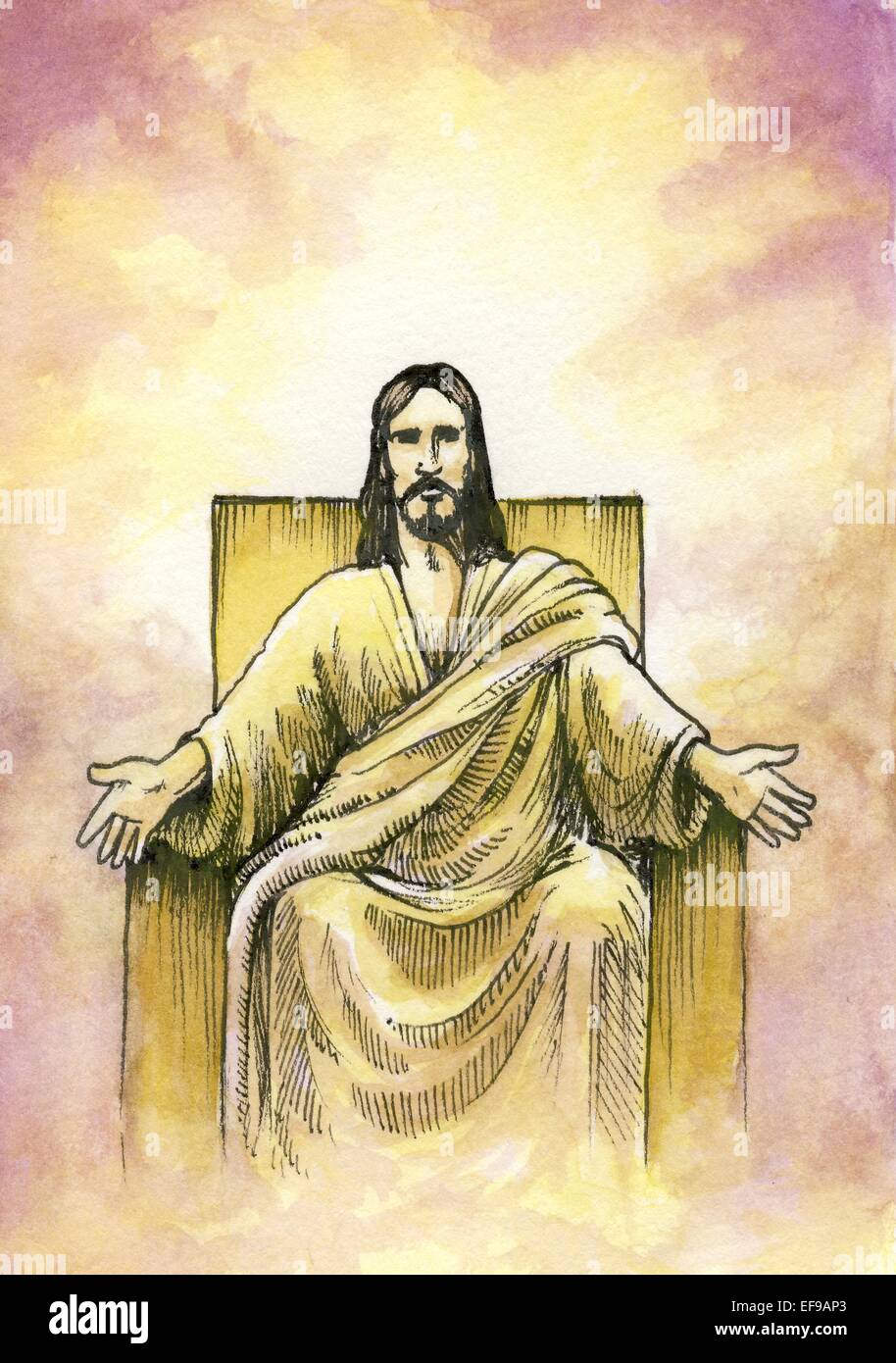 Jesus christ on throne -Fotos und -Bildmaterial in hoher Auflösung – Alamy