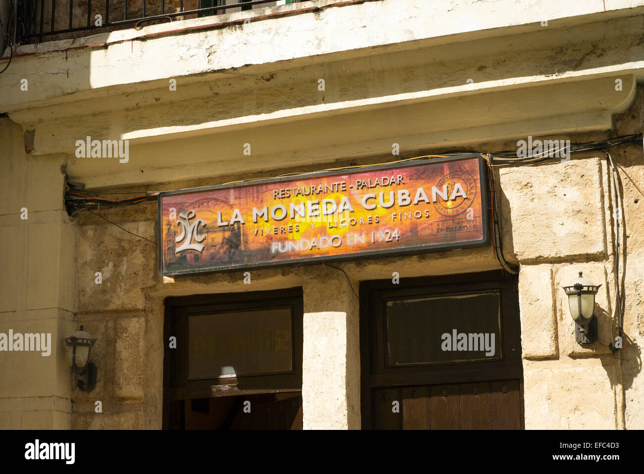 Kuba alte Havanna La Habana Vieja Paladar Restaurant Café bar La Moneda ...
