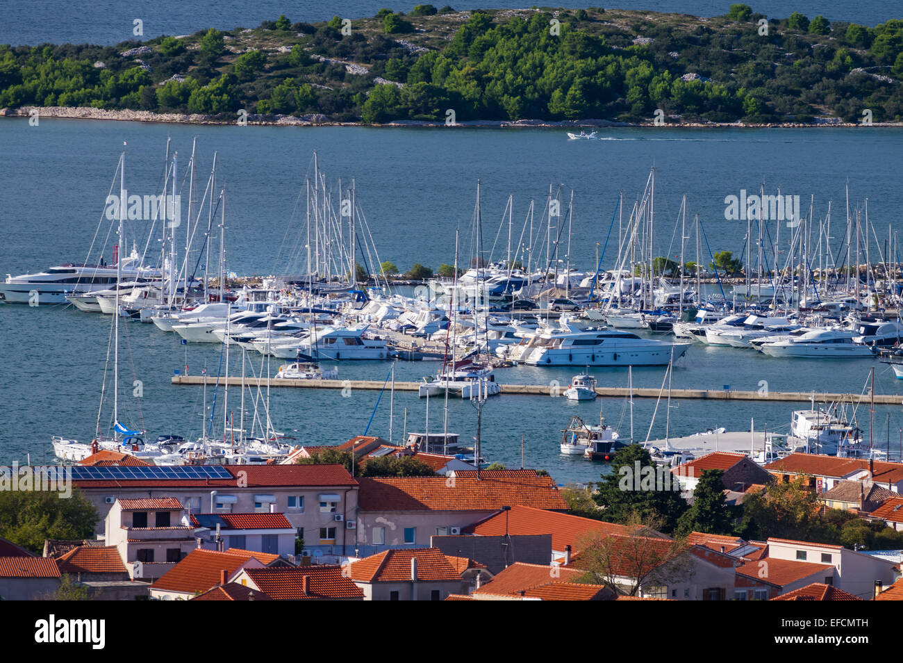 Szene aus Insel Murter in der Sommerzeit. Adria, Kroatien ...