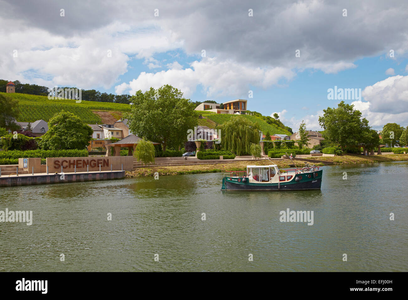 Weingut Domaine Henri Ruppert, Schengen, Hausboot, Fluss Mosel ...