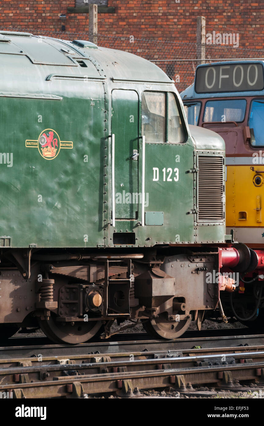 British Rail Class 45 Lok in die Anschlussgleise an Loughborough auf ...
