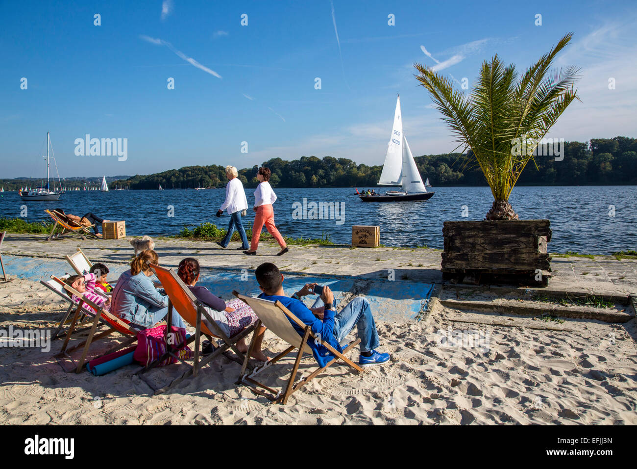 Seaside Beach am Baldeneysee in Essen, ehemalige Lido, 65000 qm ...